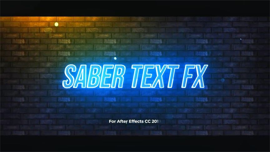 AE模板-文字边缘发光效果电流效果的动态logo视频