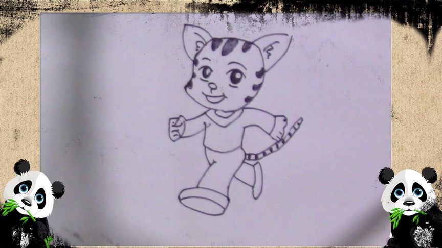 可爱卡通猫儿童益智简笔画