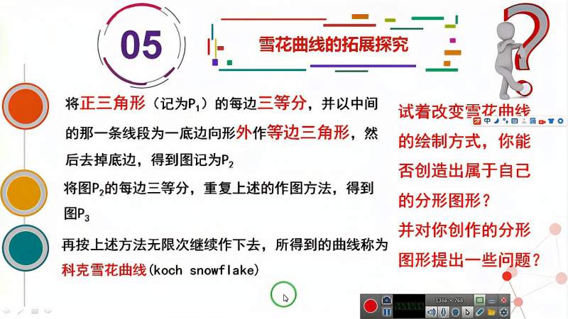 高一数学无穷等比各项阅读材料雪花曲线课堂实录拓展探究微课