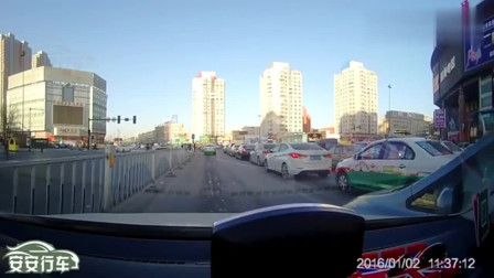 安全出行,行车记录仪实拍车祸现场