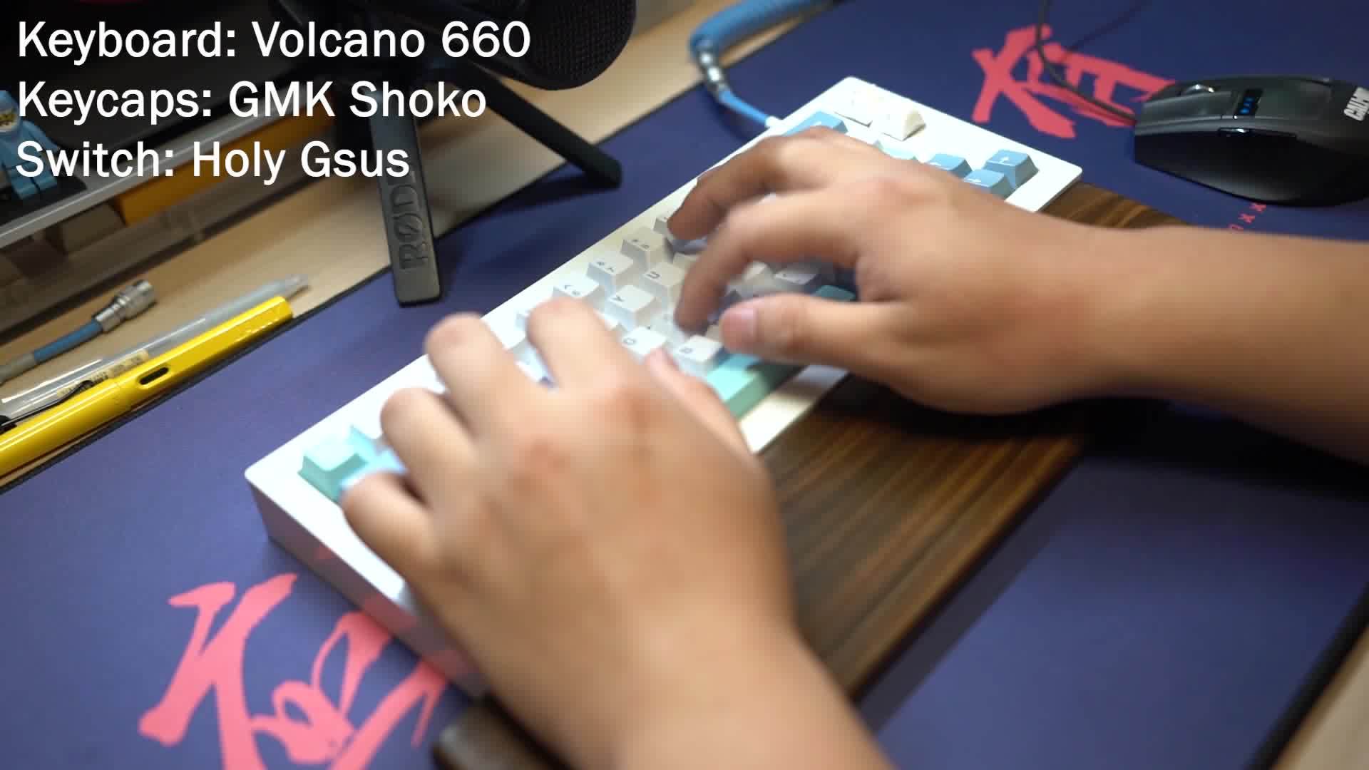 ...客制化机械键盘 套件 打字测试 音测 GMK Shoko 哨子 键帽 组圣熊猫 ...