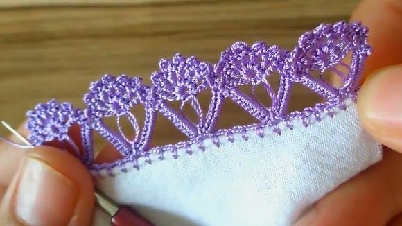 喜欢针线活儿的有福了,简单的小扇形花边织法教程送给你