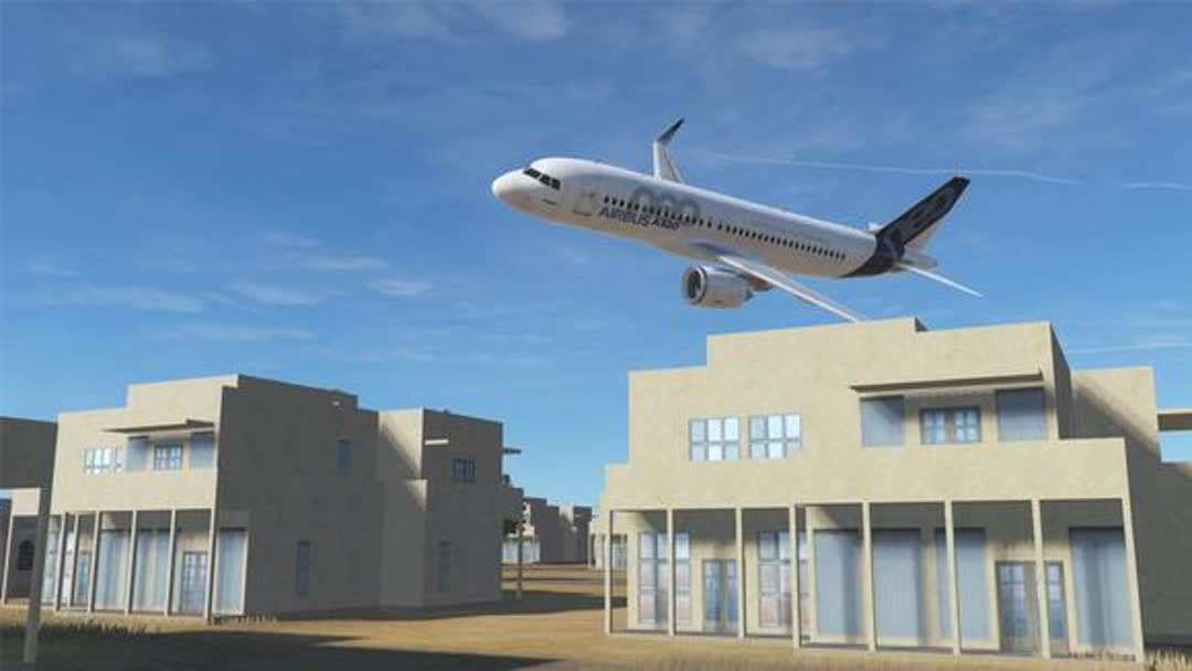 动画模拟还原,巴基斯坦A320客机,坠毁居民区事件过程