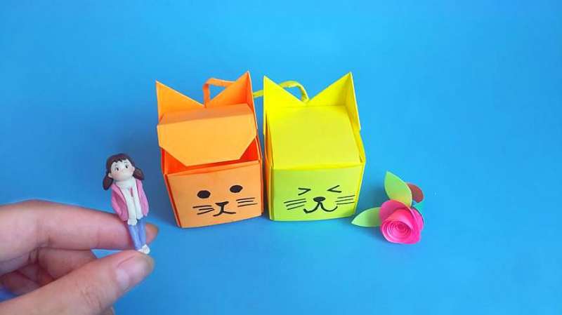 自制可爱猫咪拆盲盒,傻瓜式折法一看就会,创意手工DIY教程