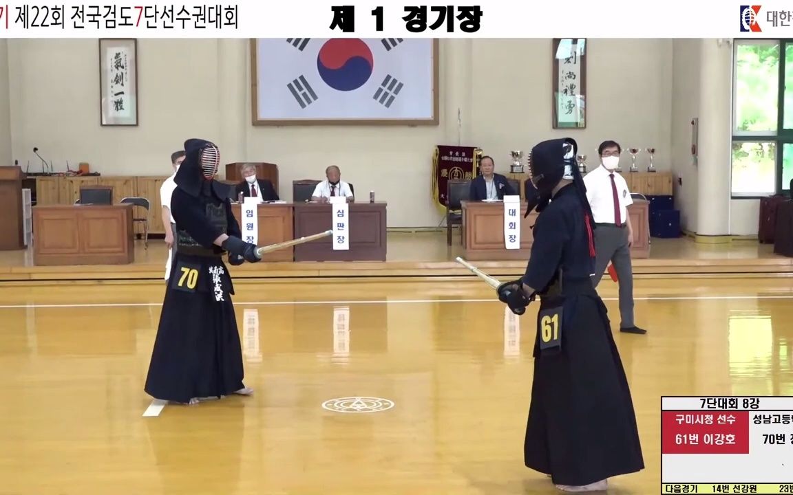2022年 会长旗 第22届 全韩国剑道七段锦标赛 一本集 (QF~Final)