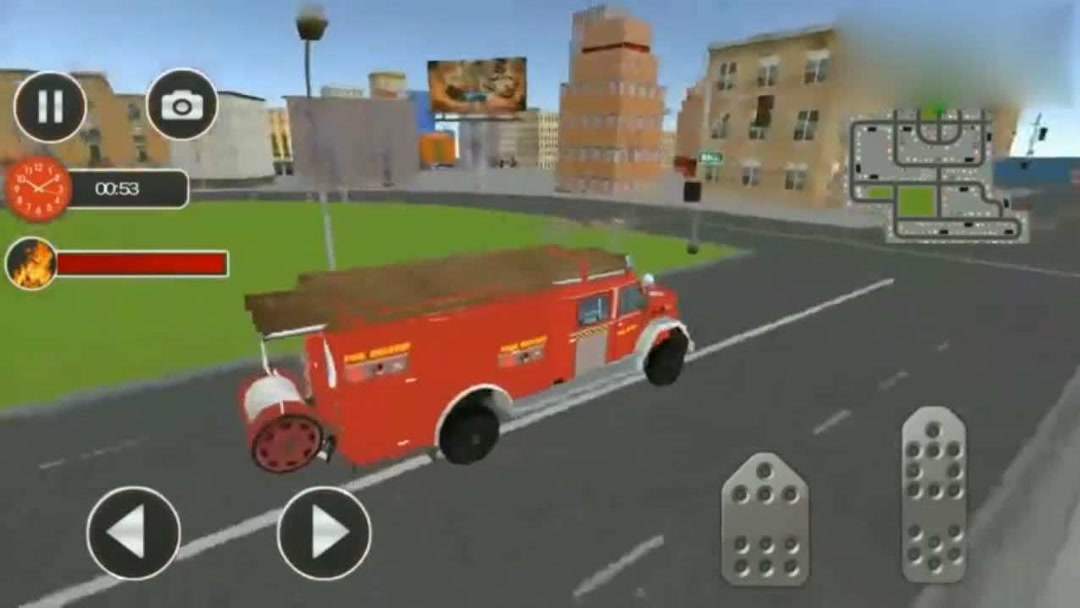 小汽车游戏儿童超酷的消防车模拟救援