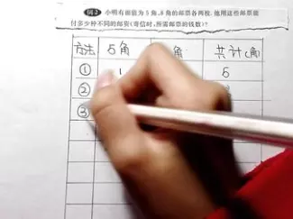 《奥数教程》第十二讲《用枚举法解应用题》例2