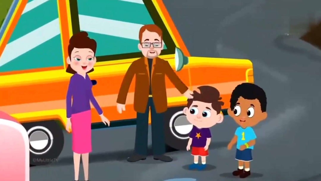 野餐聚会紧急求助超级变形车,亲子动画