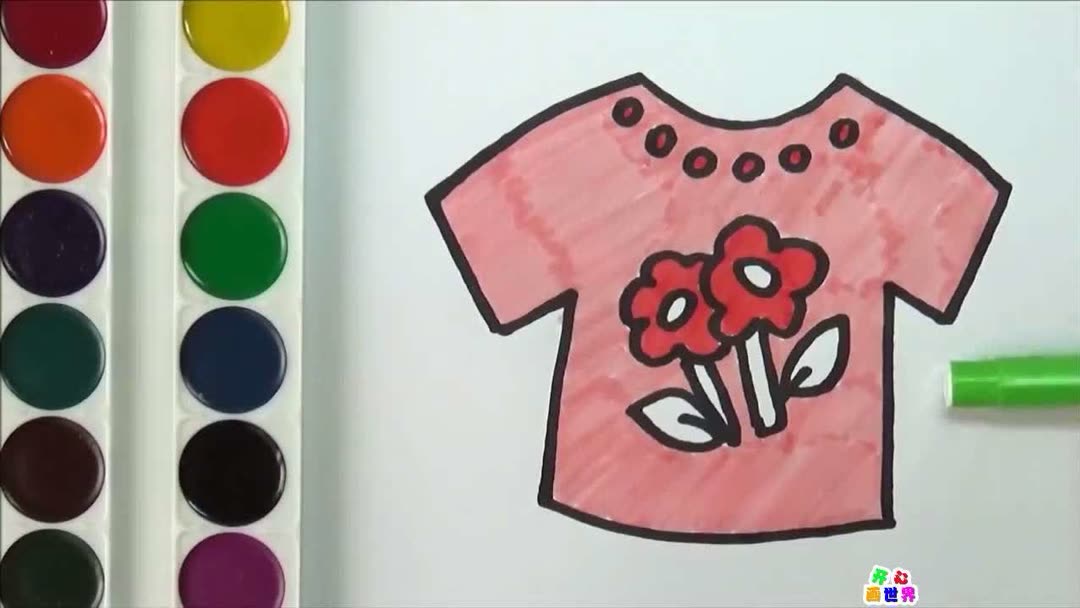 教小宝宝画衣服!儿童绘画简笔画教程!