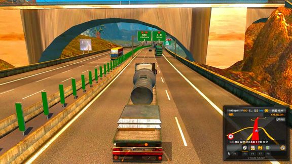 中国卡车模拟:驾驶奔驰卡车继续出发,离太原越来越近了
