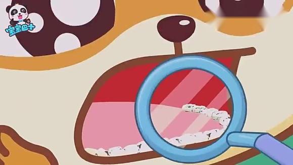 儿童早教动画:嘟嘟一转身变成了一个牙医,帮皮皮检查牙齿!