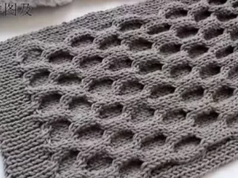 圆圈花围巾编织教程 简单围巾的织法花样视频教程
