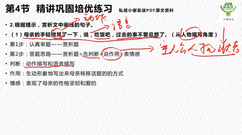 阅读公式必考题型:人物的5个描写方法