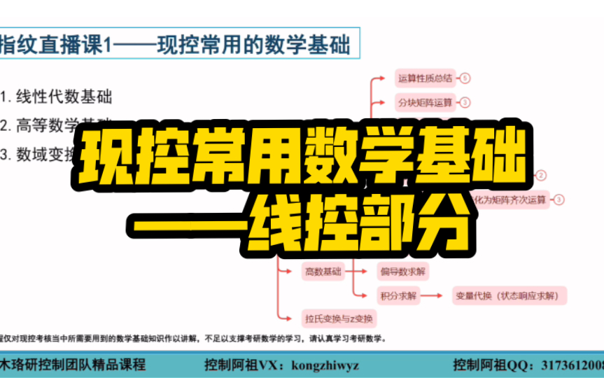 学好现代控制理论必须要会的数学基础 现控证明 线代基础 数学基础 ...