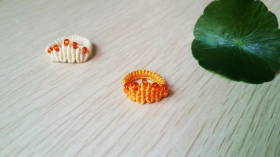 手工编织简单易上手的皇冠戒指第3节