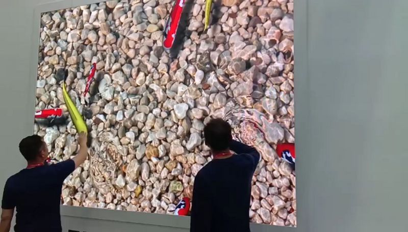 互动LED显示屏 LED大屏幕 与鱼儿互动感应 充满创意与科技感