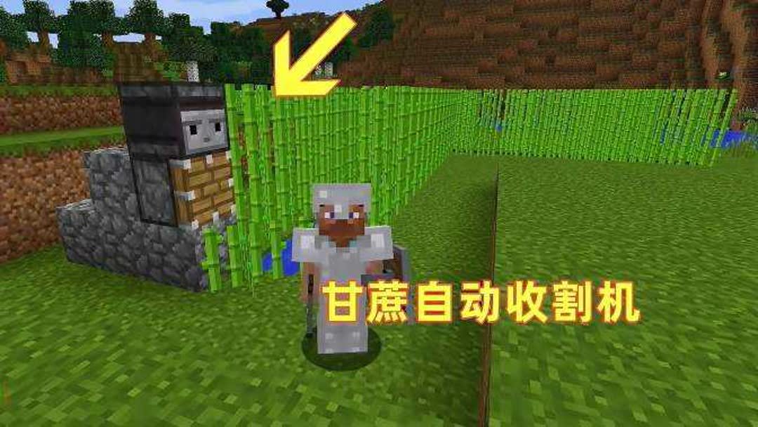 我的世界55!我把下界拿到的东西带回家里,做了个甘蔗自动收割机