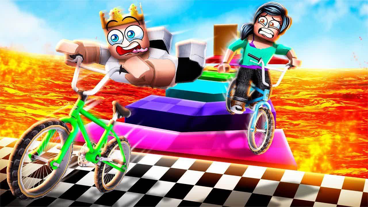 ROBLOX赛车竞速模拟器:自行车竞速大战!超级飞侠来袭!小格解说