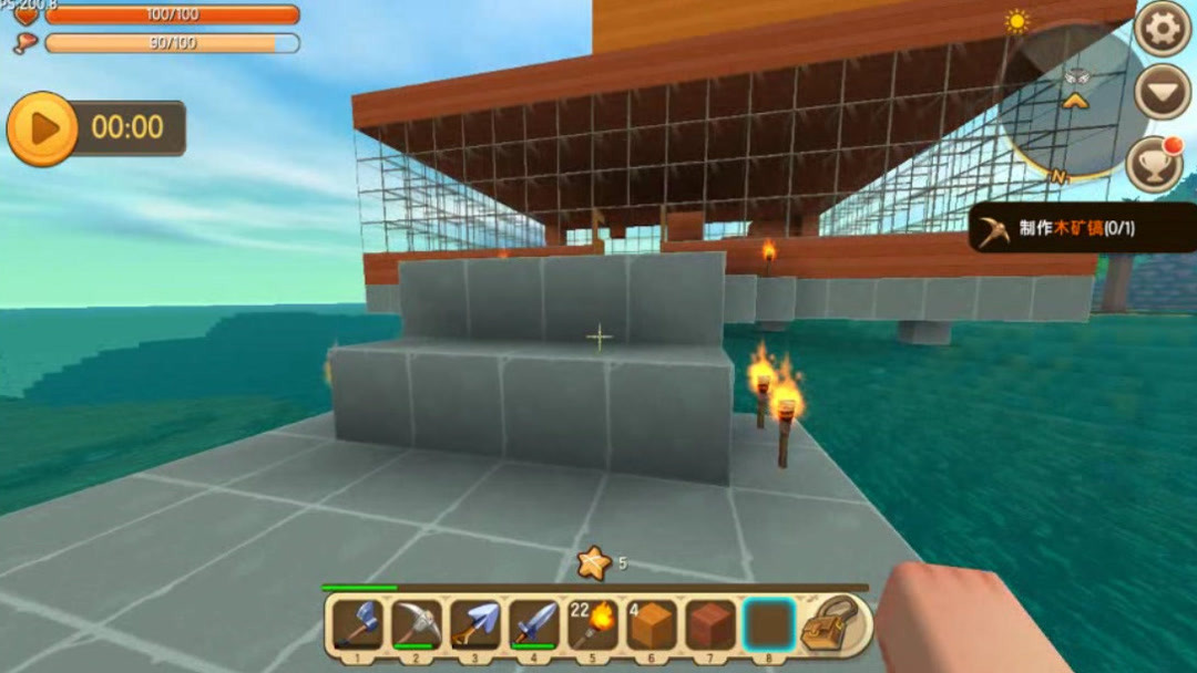 生存日记第六天海上别墅完工迷你世界游戏