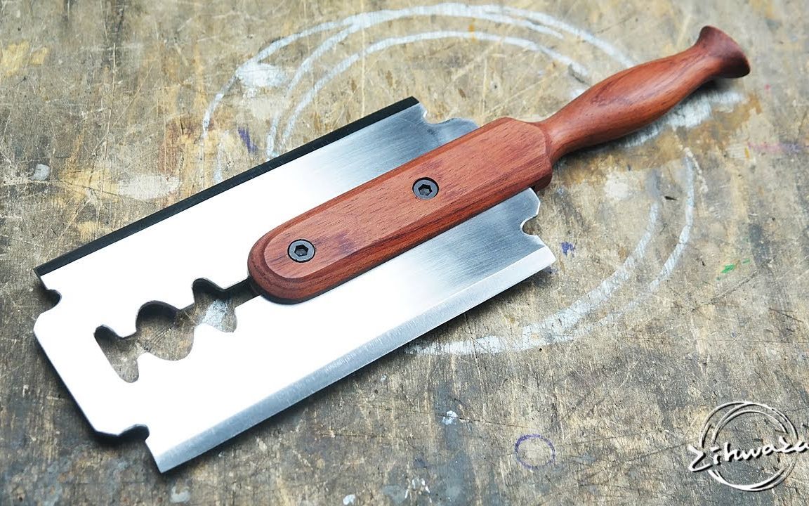 奇葩厨房刀具/用稍微大一点的剃须刀制作厨房用刀具