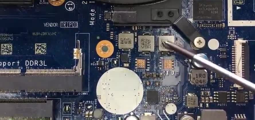 戴尔3442笔记本进水上家修好刚过1月就坏,经检测.