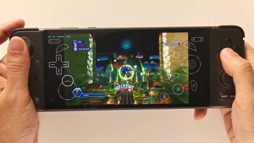 GPD XP PLUS WII海豚模拟器索尼克五彩缤纷2倍分辨率稳30帧