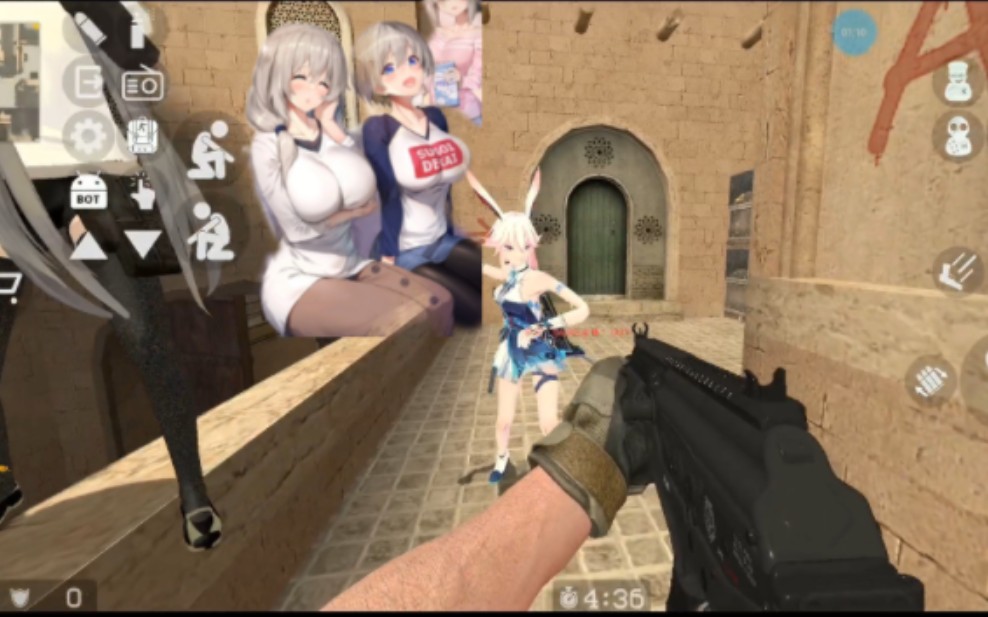 安卓CS起源COD仿CSO2沙漠2跟妹子打枪