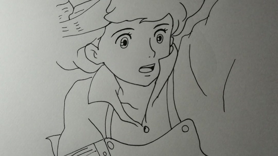 简单易学简笔画!起风了收衣服喽。