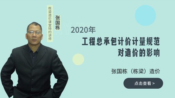 张国栋(栋梁)造价2020年工程总承包计量计价规范对造价的影响