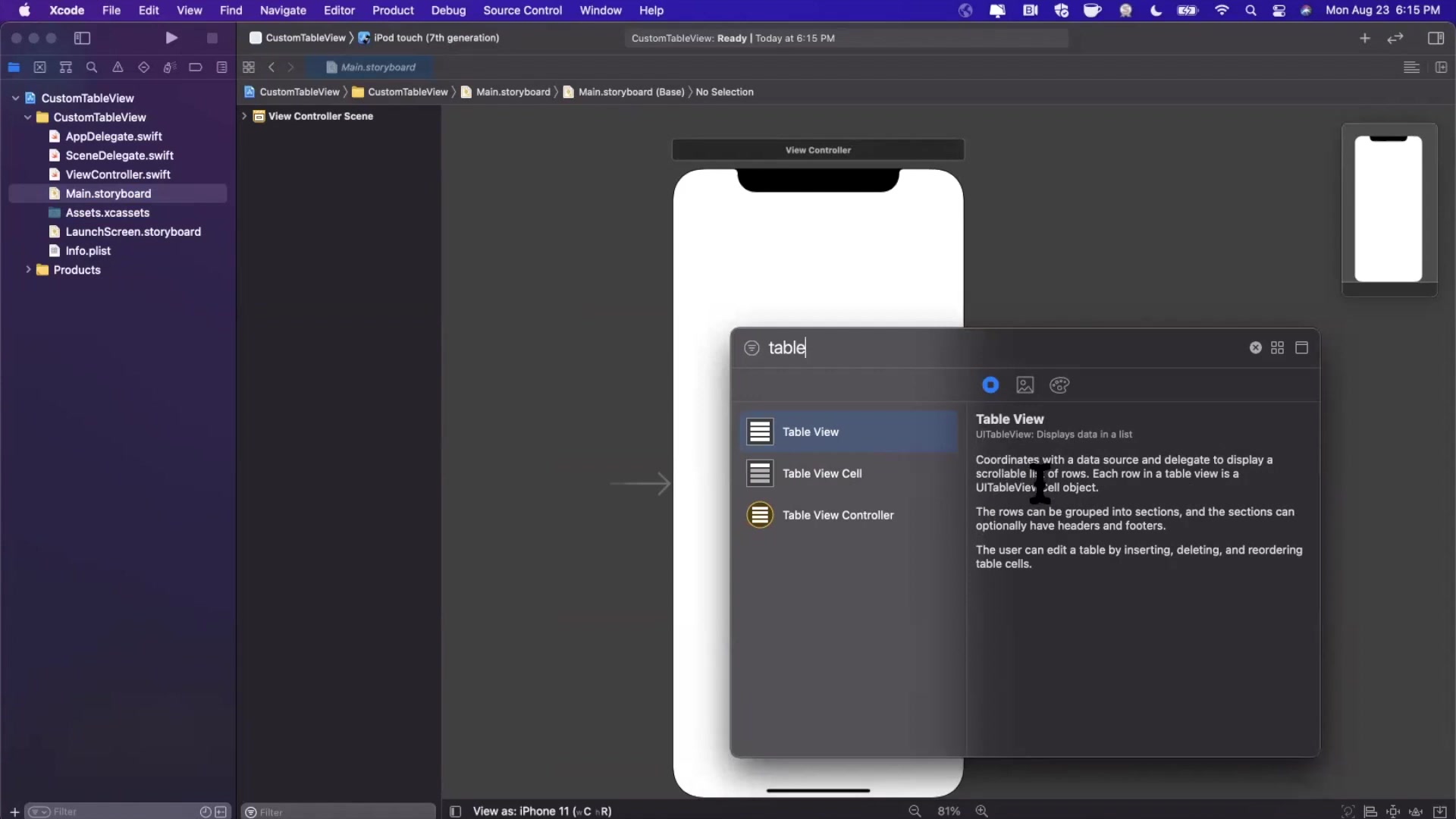 Swift TableView w Custom Cells Tutorial 2021 iOS 2021