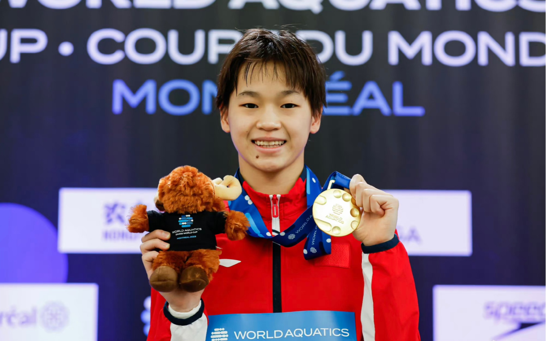 全红婵|2023跳水世界杯蒙特利尔站 妹妹五跳cut 恭喜妹妹夺冠!207C跳...