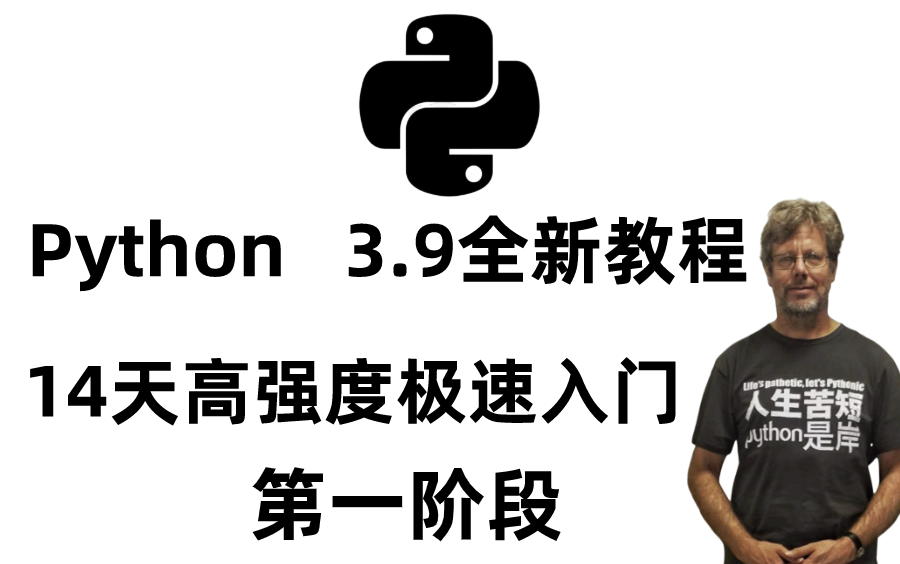 全网最新Python 3.9全新教程 14天高强度极速入门