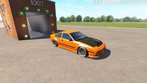 BeamNG:汽车进入神奇改装屋后,变身帅气超跑测试性能