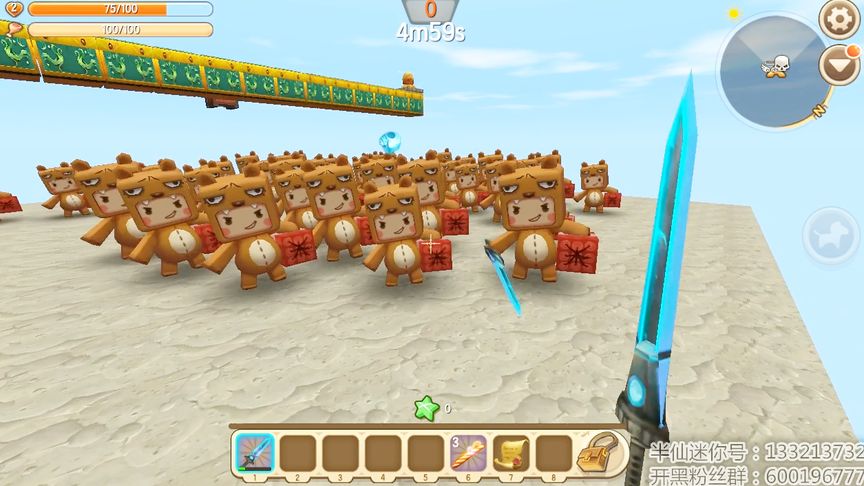 迷你世界:半仙大战40个熊孩子终于遇到对手了,不过半仙无所畏惧