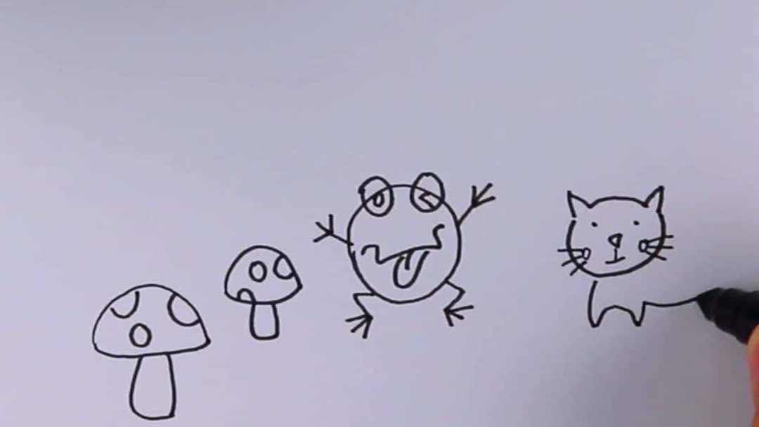 小猪佩奇儿童简笔绘画,动动小手,画一画可爱的小猫咪