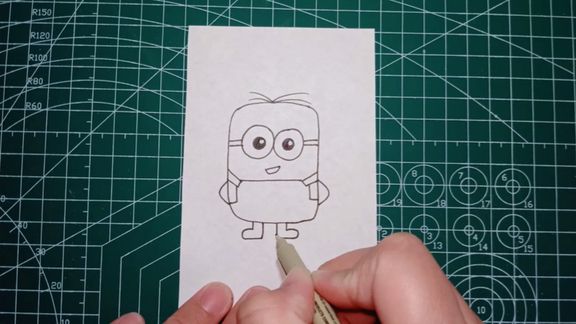 简笔画:小黄人简笔画的画法