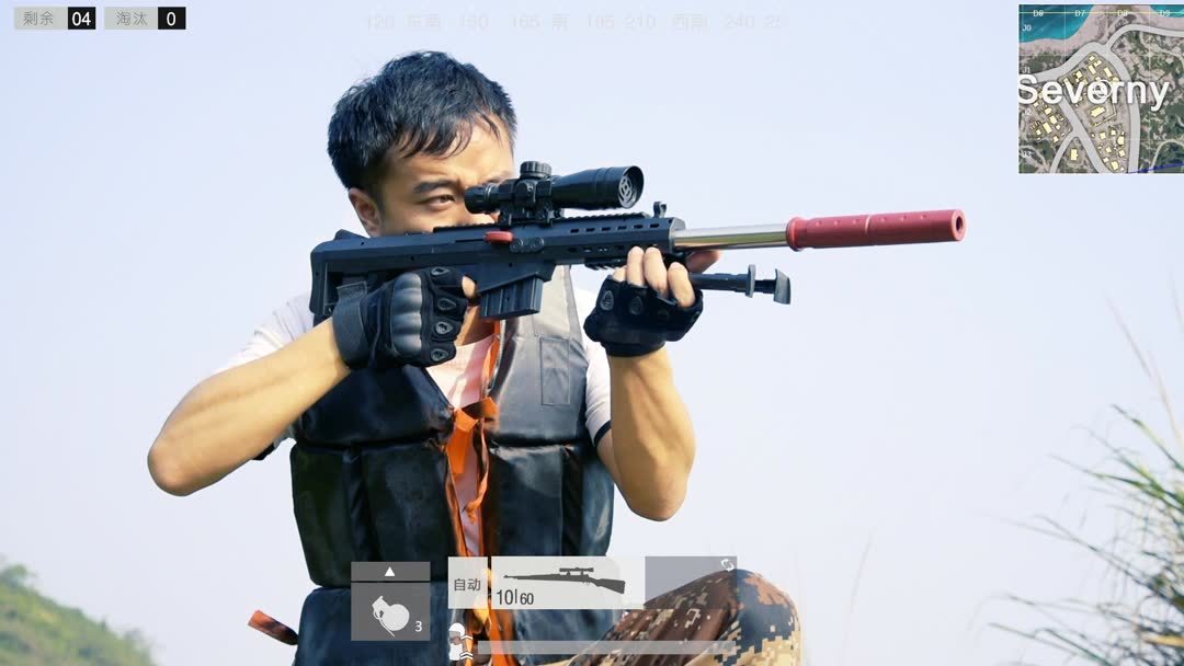 《绝地求生之二》原来8倍镜这么清晰,脸上的毛孔都能看得清楚