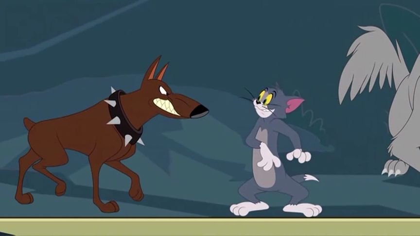 汤姆和杰瑞闯入博物馆,和看门狗狗之间的斗殴,把博物馆一团乱!