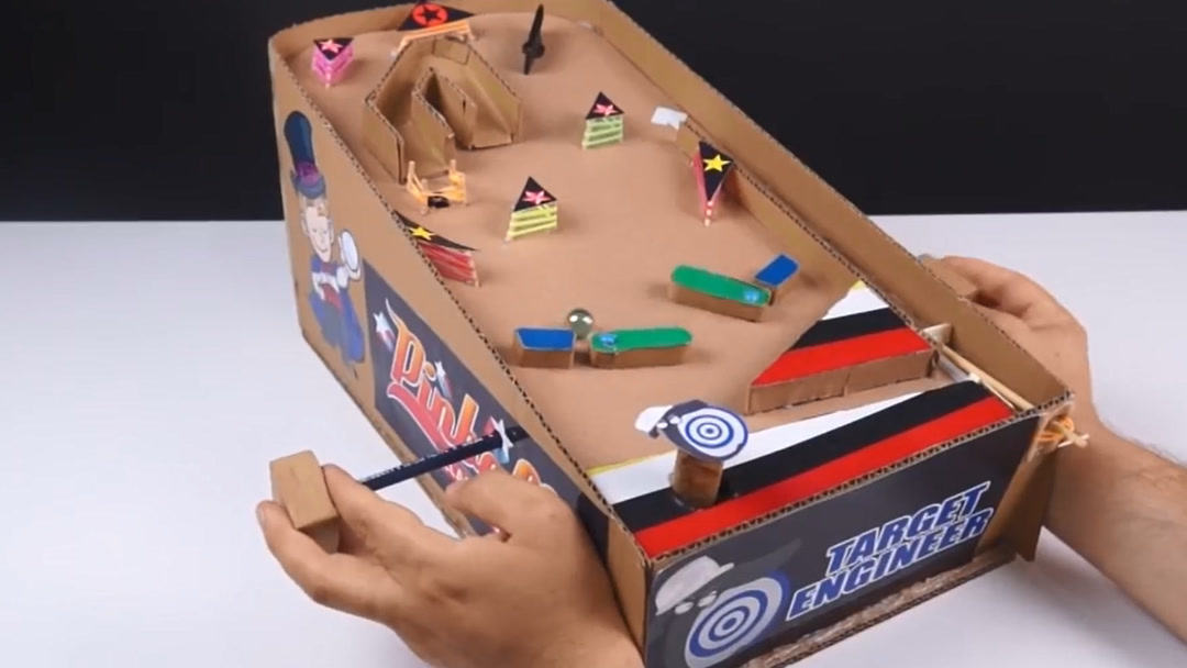 手工达人教你用硬纸板制作大理石游戏机,无聊时可以玩玩放松自己