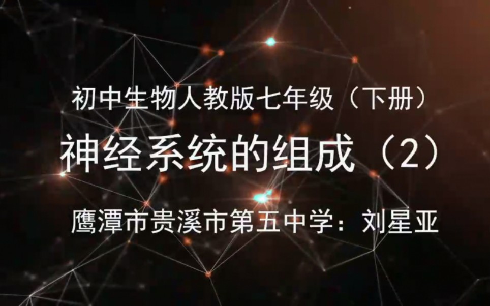 【赣教云】4月9日七年级生物(人教版)『第二节 神经系统的组成』