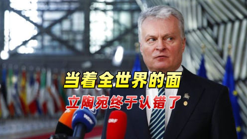 立陶宛犯了一个错误!中国雷霆还击,立总统当着全球的面向华认错
