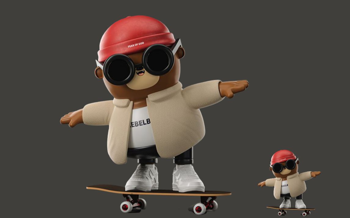 3Dmax卡通动画Q版角色“小熊”3D模型教学