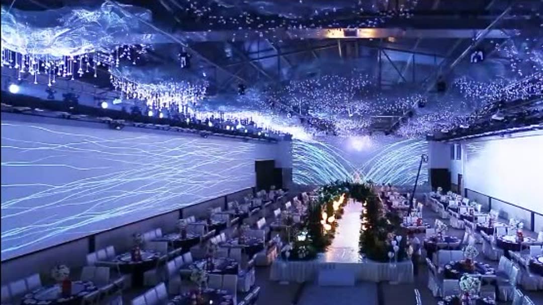 4D全息宴会厅-3D全息投影-地面互动投影-爱普生工程投影机-璐影中