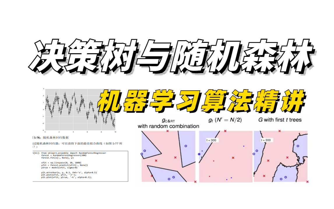 我居然3小时学懂了【决策树与随机森林】,机器学习算法精讲,原理详解...