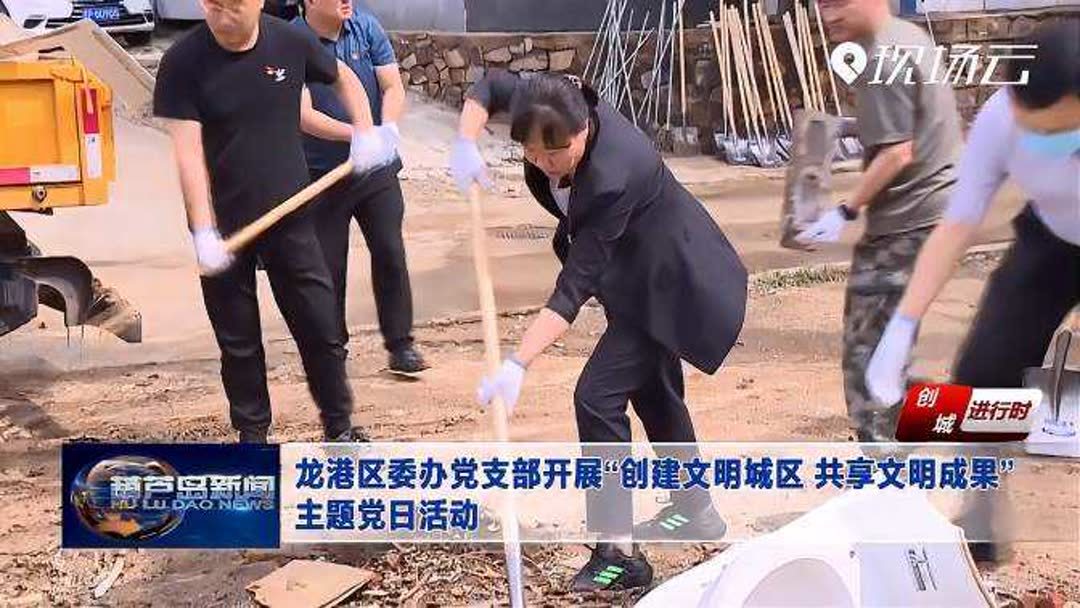 龙港区委办党支部开展“创建文明城区共享文明成果”主题党日活动