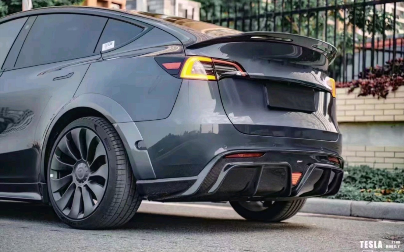 ModelY CMST款碳纤包围套件!精细干碳纤维工艺!粘贴式无损车身安装...