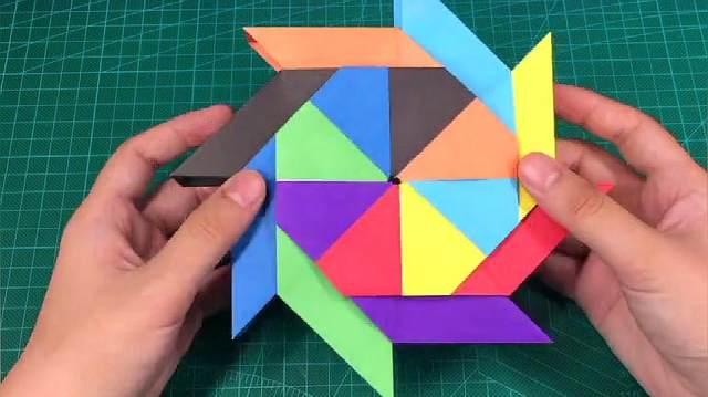 创意折纸,教你用纸做立体变形忍者飞镖,简单易学