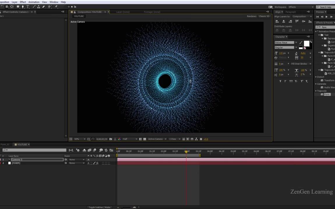 AE Form制作梦幻震撼粒子背景教程 Cinematic Particle ...