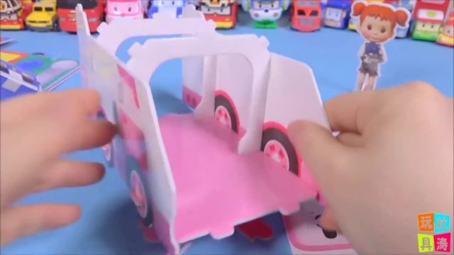 玩具制作 变形警车珀利工艺玩具车 少儿动画