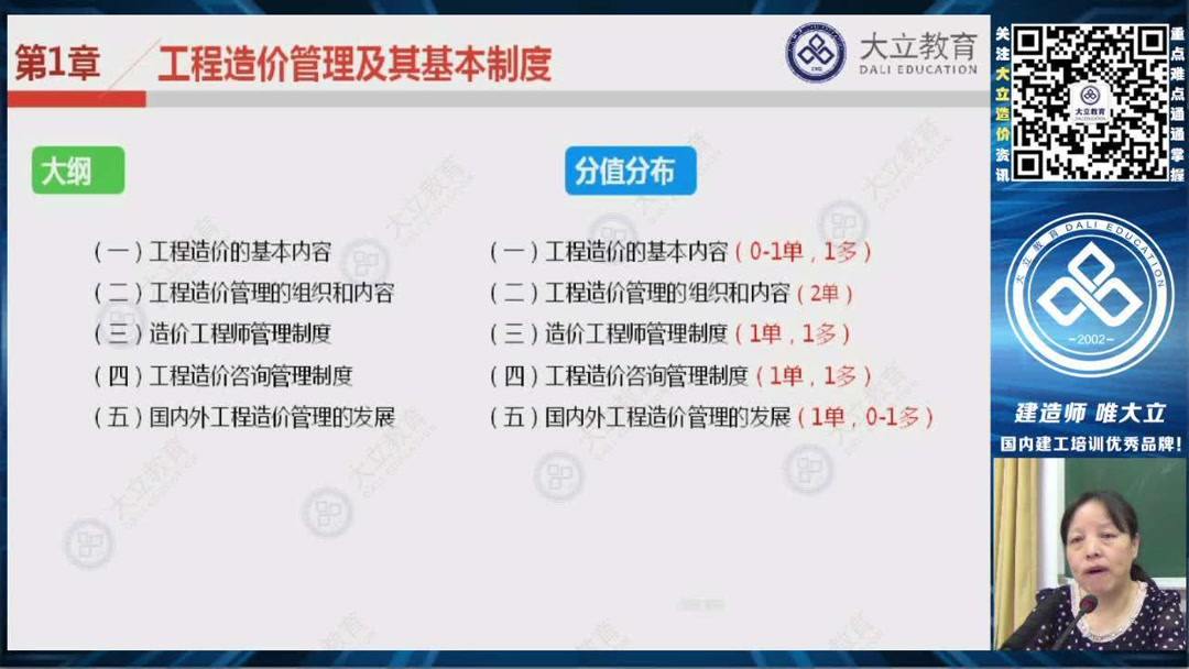大立教育 2019造价工程师刘菁建设工程管理精讲视频课件二